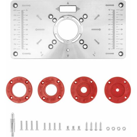 Aluminum Router Table, Router Table Insert Plate, with 4 Rings and ...