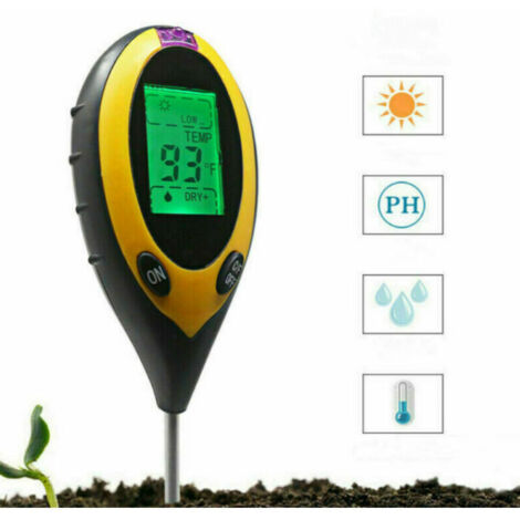 4 in 1 Soil Tester Soil Moisture pH Soil Value Lighting Effects Survey ...