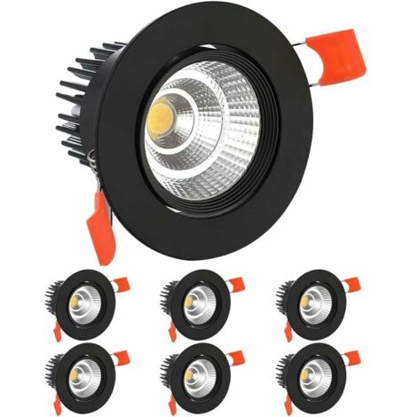 Snow6 Pack LED Downlights, COB Recessed Ceiling Light Lamp,AC 220-240V ...