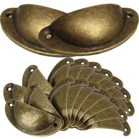 Snow 20x 82mm Vintage Shell Handle for Kitchen Cabinet Cupboard Drawer ...