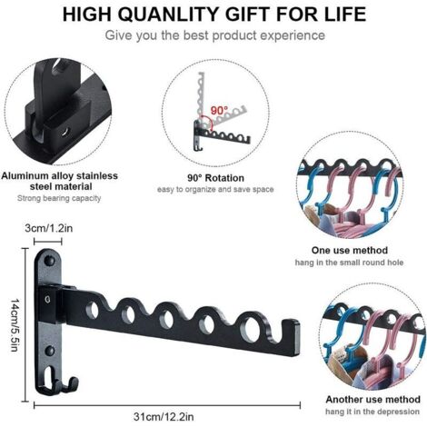 Orchid Wall-Mounted Drying Rack, Foldable Drying Rack Hook Hanger for ...