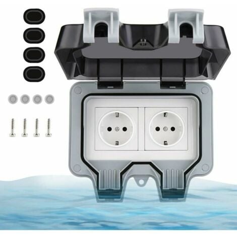 orchidwaterproof Wall socket Double outdoor socket IP66 weatherproof ...
