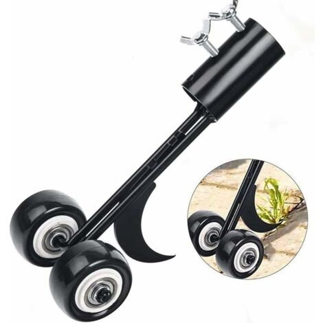 Curved hook weeding tool, patio weeding tool with wheels, garden ...