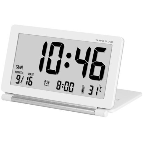 LCD alarm clock, ultra-thin, foldable, portable