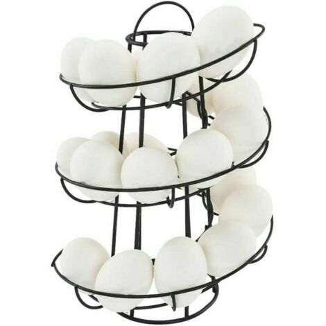 Egg Dispenser Spiral Storage, Metal Iron Spiral Egg Holder Egg Rack ...