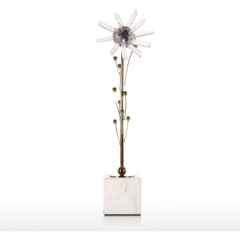 orchid-Stone Flower Sculpture, Abstract Sculpture, Postmodernism Decor