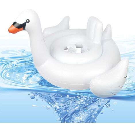 SnowBaby Swim Ring, Kids Floating Swim Ring (Swan-White)