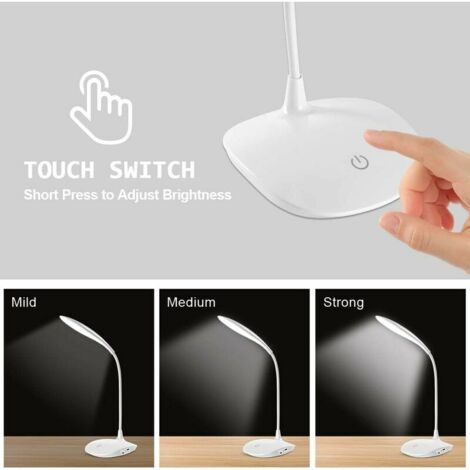 SnowLED Desk Lamp, Led Book Reading Light with USB Cable, 20 LEDs, 3 ...