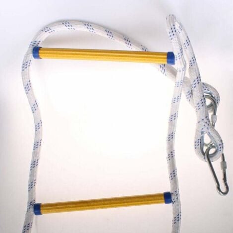 Fire Escape Rope Ladder Flame Resistant Fire Safety Ladder with 2 ...