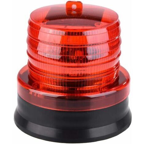 Outdoor Solar LED Waterproof Traffic Warning Light (Red) 1 Piece