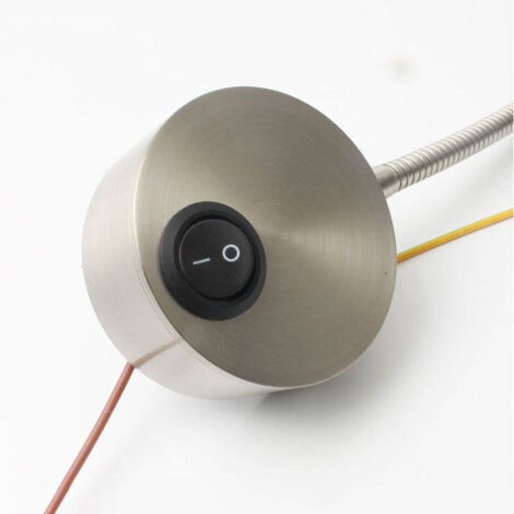 Wall Head Reading Light Switch with Flexible Gooseneck (Shallow Gold, 3W)