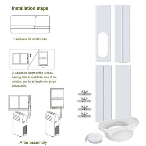 Snow-10 Pieces Window Vent Kit, Portable Air Conditioner Window Kit ...