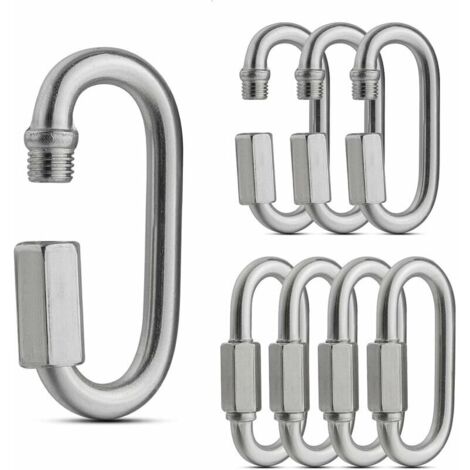 Oval Threaded Carabiner Quick Connectors 1/4 Diameter Wire Connectors ...