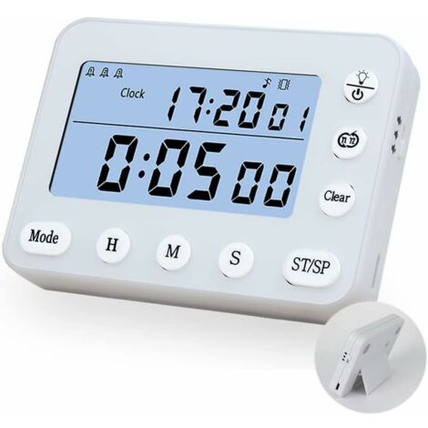 Rechargeable digital interval timer, on/off function, adjustable volume ...