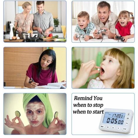 Rechargeable digital interval timer, on/off function, adjustable volume ...