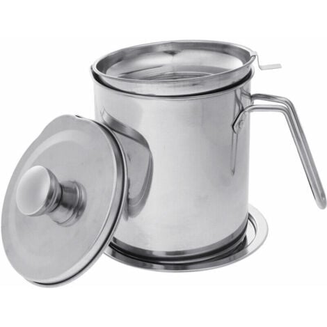 SnowStainless Steel Kitchen Oil Filter Pot, Leakproof Oil Pot with ...