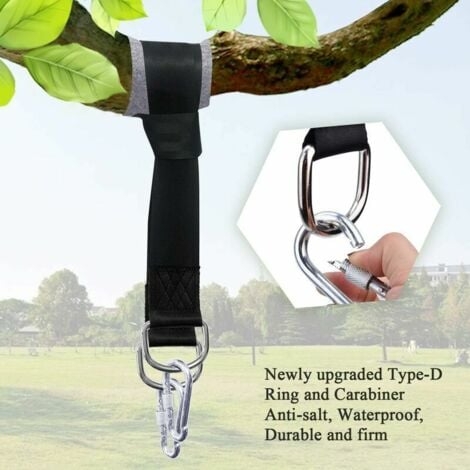 Hammock straps, tree swing straps, carabiner straps, metal hooks and ...