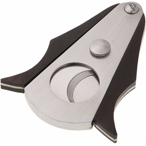 Orchid-Wooden Cigar Cutter Double Blades Stainless Steel Cigar Scissors ...