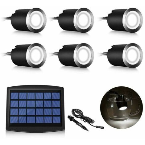 Set of 6 Mini LED Spotlights Solar LED Recessed Ground Spotlight, 3W ...