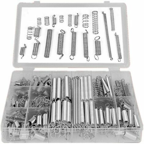 Traction and Compression Springs Spring Assortment Box - 200 Pieces