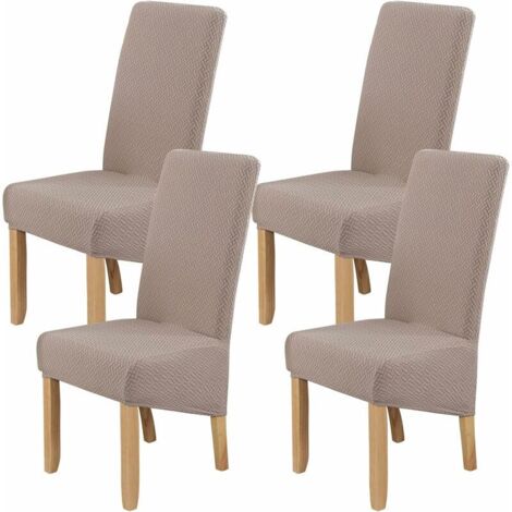 4 Pieces Washable Printed Fabric Chair Covers for Restaurant Hotel ...