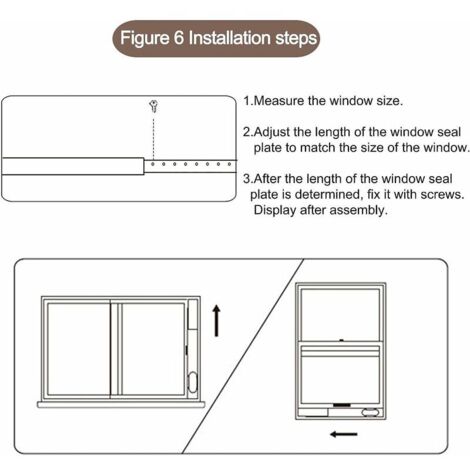 Adjustable Window Slider Kit - Movable Air Conditioner Window Kit ...