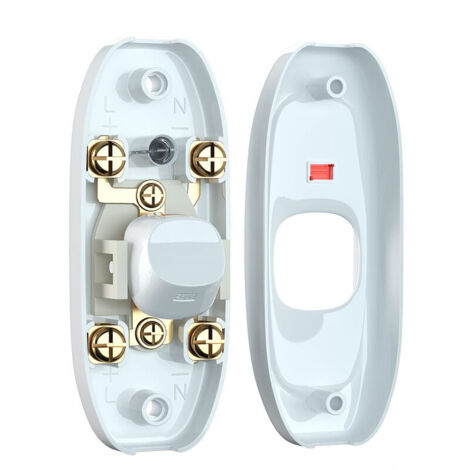 Home Appliance Push Button Switch with Pilot Light Wire Switch - 10pcs