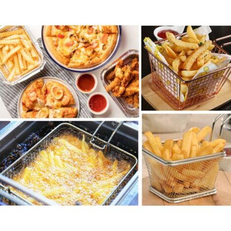 4 PCS Stainless Steel French Fries Basket Individual French Fries ...