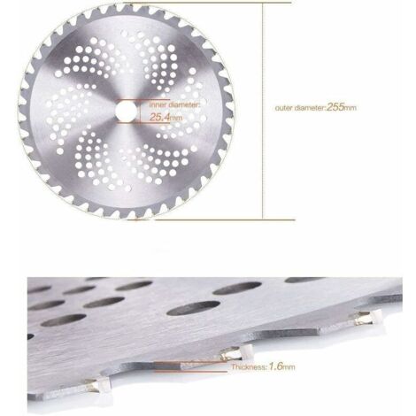 Circular saw blade Mowing knife Brushcutter Sharp blade 40 teeth 1 inch ...