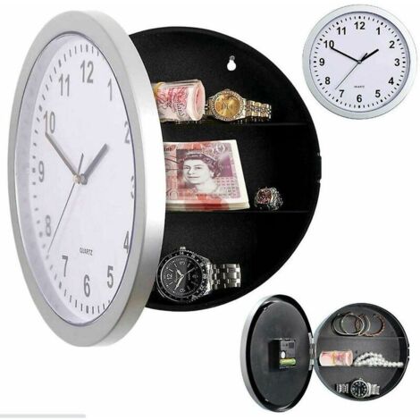 Home Wall Clock Safe Box Clock Safe Hidden Valuables Storage Box