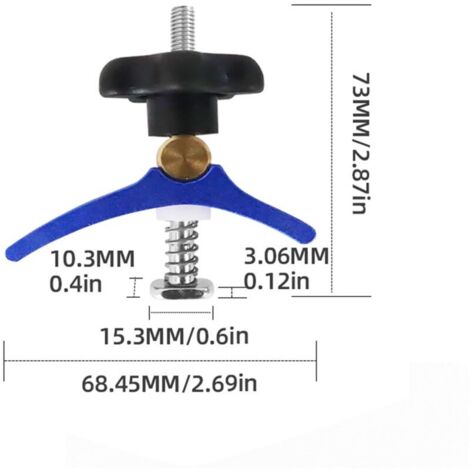 Fonepro 2 Pack M6 Mini Quick Acting T-Holder Clamps for 3018 CNC Worktable