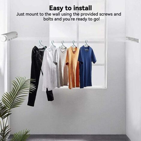 Expandable Wall Mounted Drying Rack, Wall Mounted Clothes Drying Rack ...