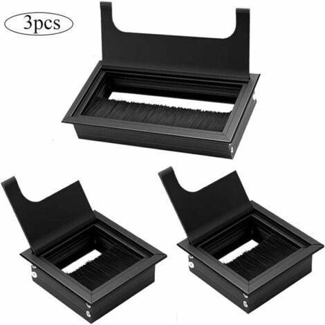 3Pcs Square Cable Management Cover 80x80mm+80x160mm for Recessing on ...