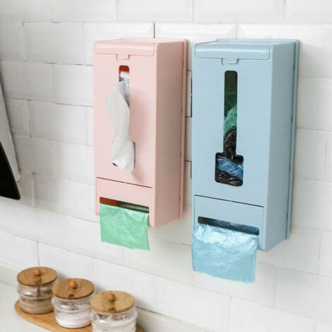 Wall Mounted Reusable Plastic Grocery Bag Dispenser