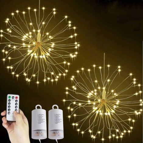 Battery-powered fireworks.