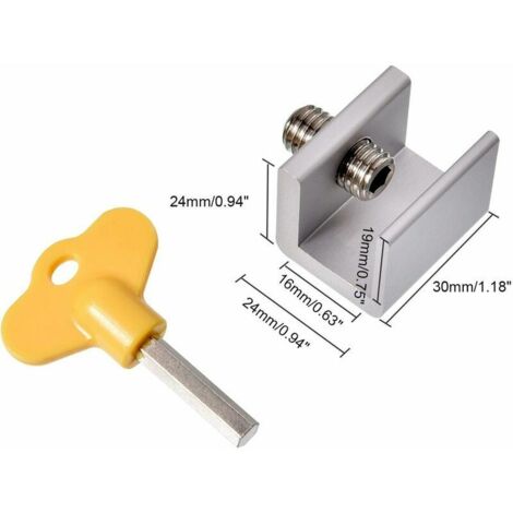 Set of 2 adjustable sliding door stops