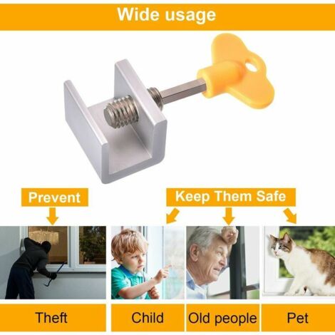 Set of 2 adjustable sliding door stops