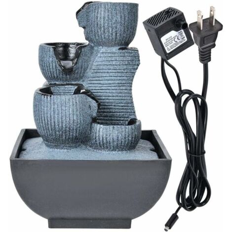 Tabletop fountain, unique shape tabletop fountain with LED light