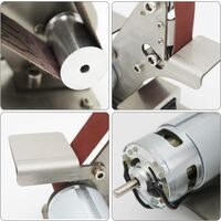 Electric Belt Sander, Mini Electric Belt Sander, 96W, 4000-9000 RPM ...