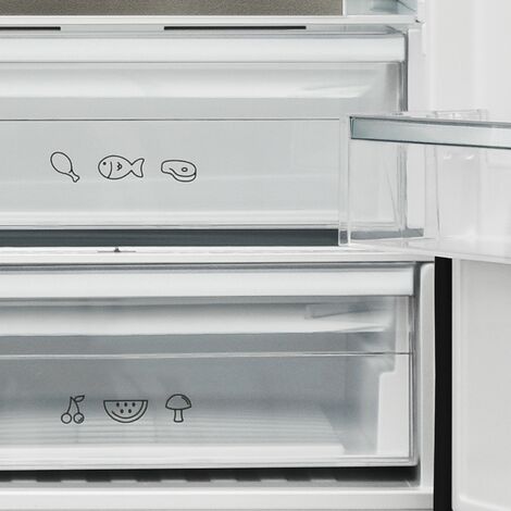 ALPHA Frigorífico Combi Pegasus Elite Pro-200. Cristal Negro, Metal ...