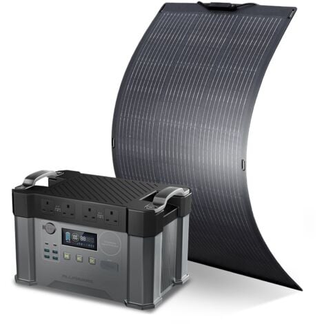 ALLPOWERS S2000 Pro MPPT Solar Generator with 1 100W Flexible Solar Panels, 2400W 1500wh ...