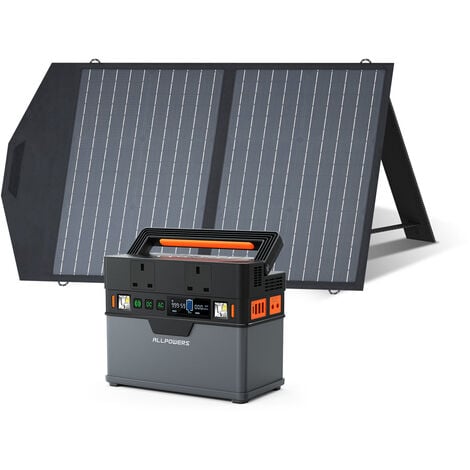 Portable Generator 288Wh Power Station With 200W Monocrystalline Solar ...