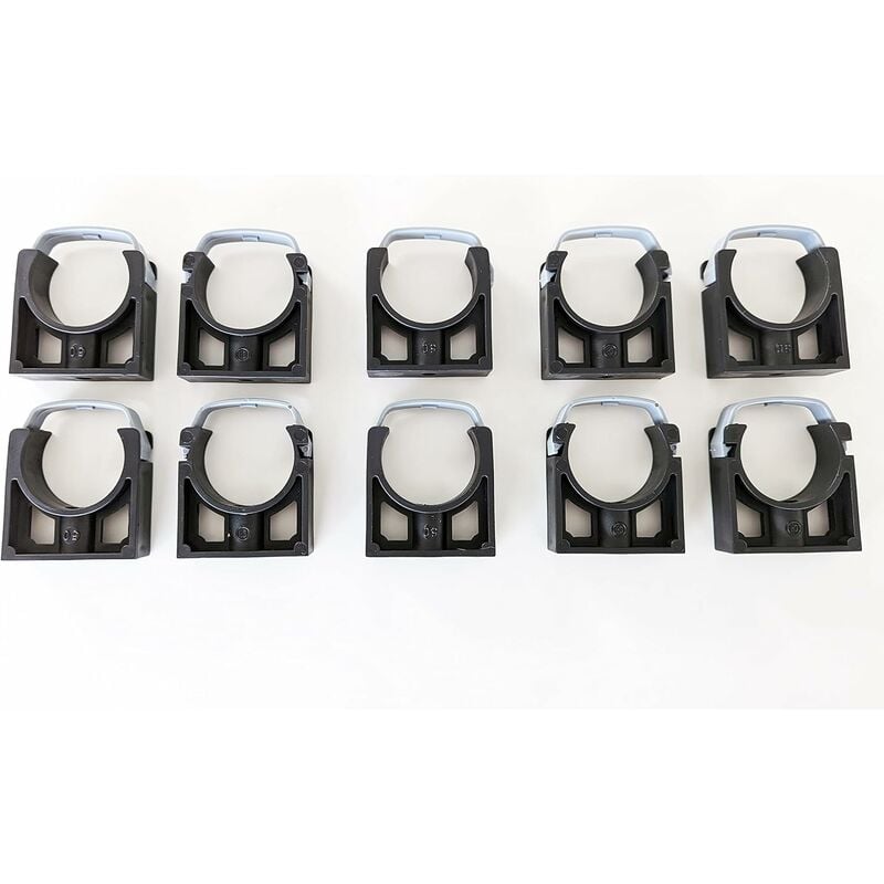 Lot de 10 Colliers de fixation tuyaux PVC Clip PP 50mm 5cm 50 mm NF