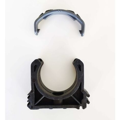 Collier PVC de fixation à clip fermé PVC 50mm (1 Pièce) Fixation ...