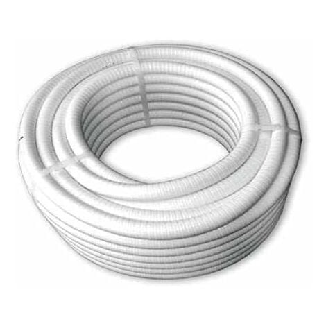 Couronne 50m Tuyau Blanc Piscine PVC Pression Souple Semi-Rigide à coller diamètre 50mm extérieur