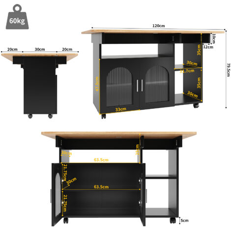 Roomfitters Table À Rebord Pivotant À 360°, Table De Bar Multifonction ...