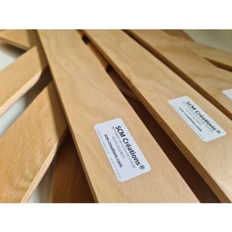 Latte 119 cm 1190 x 60 x 8 mm 7 plis avec 2 embouts, latte de lit ...