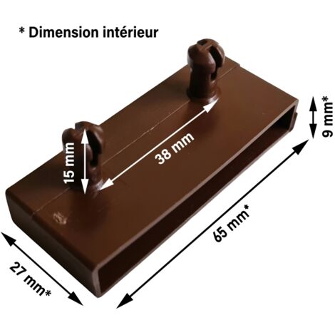 Lot de 20 embouts de Latte 60mm marron Attaches plastique Renforcé ...