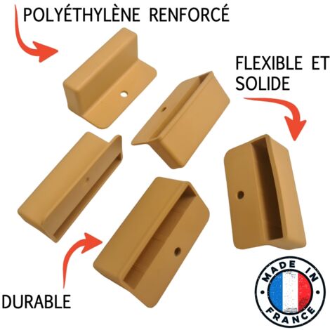 20 embouts Latte 53mm avec vis, agrafer / visser capuchon plastique ...