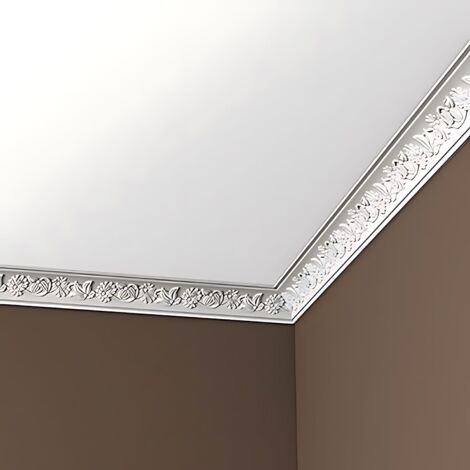 Corniche 150188 Profhome Moulure décorative style Rococo-Baroque blanc 2 m